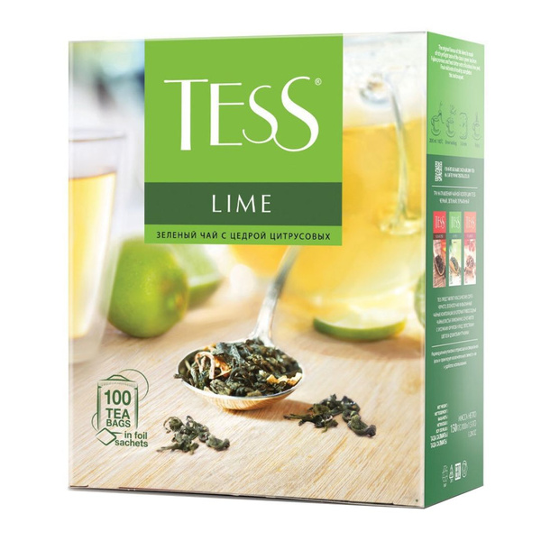 Чай Tess зеленый Lime в пакетиках 100 штук купить с доставкой по