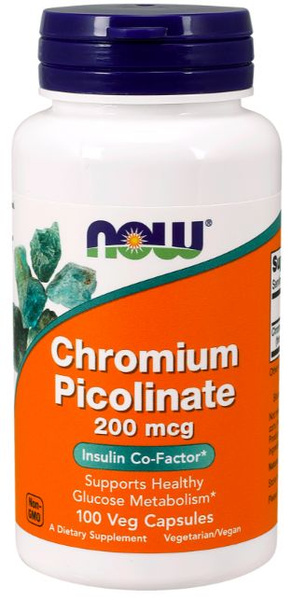 Хром пиколинат NOW Chromium Picolinate 200 mcg 100 капсул - купить с ...