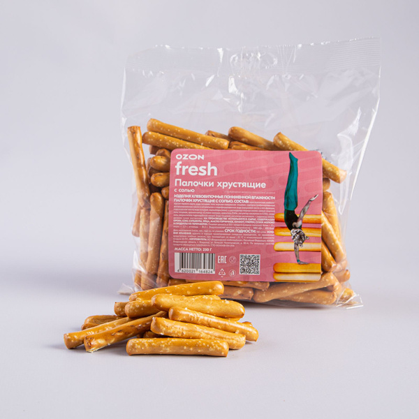 Палочки хрустящие с солью Ozon fresh, 250 г - купить с доставкой по ...