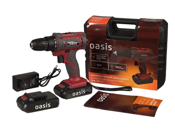 Дрель-шуруповерт аккумуляторная OASIS ASB-18S(J) купить на OZON по низкой цене (800683581)