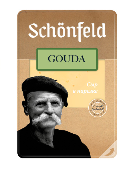 Сыр Schonfeld Гауда, нарезка, 125 г - купить с доставкой по выгодным ...