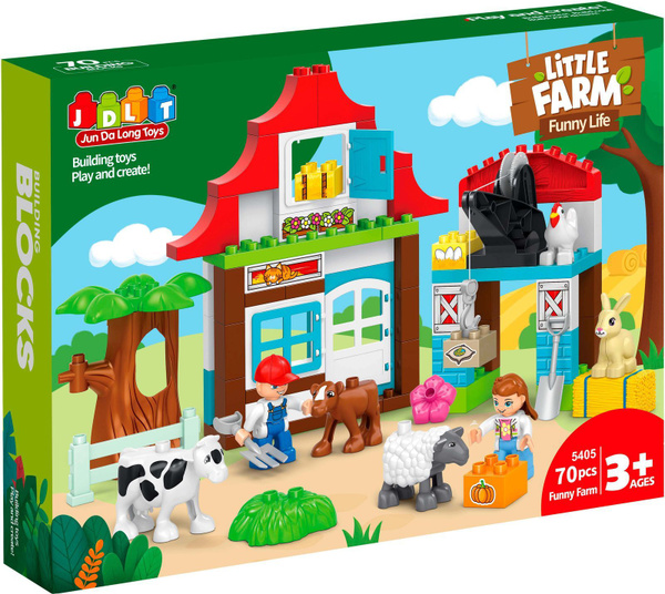 Конструктор JDLT Ферма, 70 деталей, для мальчика и девочки, 69845 купить на OZON по низкой цене ...
