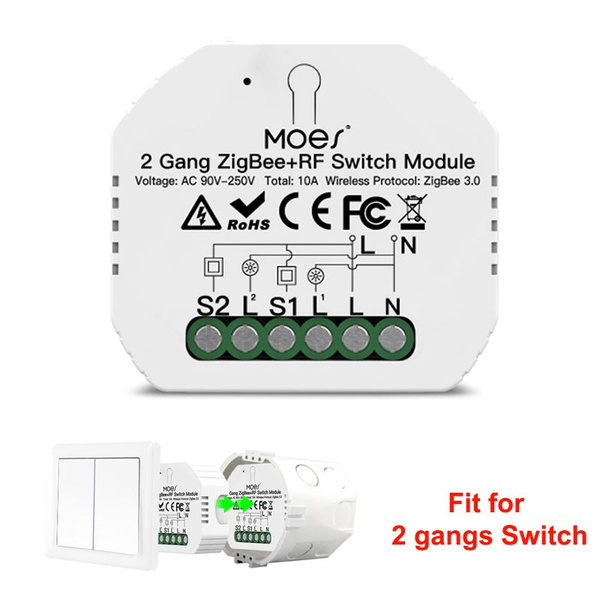 ZigBee 3,0 RF 433 DIY переключатель для приложения Tuya Smart Life 90-250 В 1/2 банды модули ...