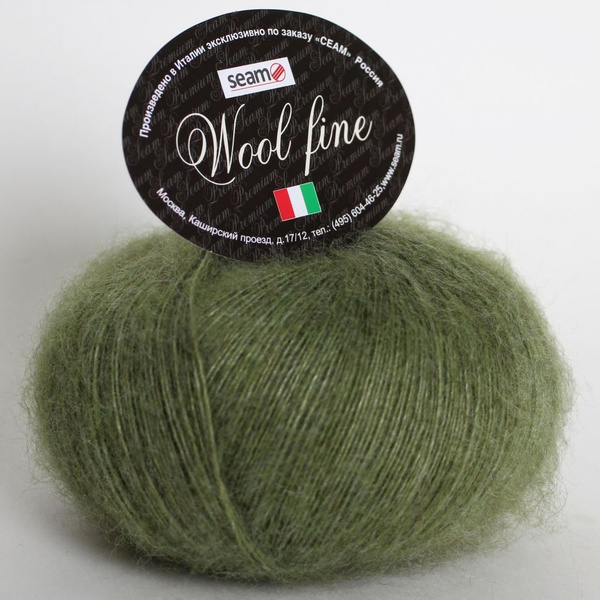 Пряжа Wool fine цвет 18 золотая олива, 10шт*(310м/50г), 50% шерсть 30% ...