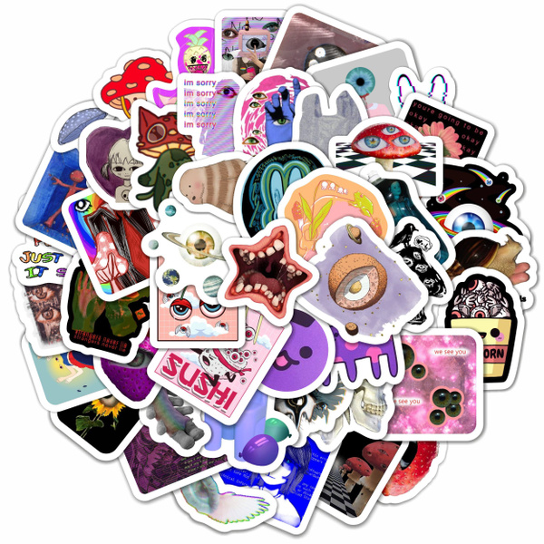 Набор наклеек "Weirdcore stickers", 9 листов формата А6, 48шт - купить ...