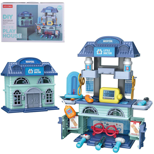 Дом-трансформер Junfa Кабинет доктора, в коробке, пластик (WK-23072) - купить с доставкой по ...