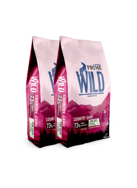 PRIME WILD GF COUNRTY GAME с уткой и олениной 2кг для котят и кошек х 2шт. - купить с доставкой ...