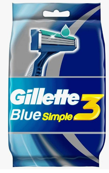 Gillette Мужские бритвы Blue3 Simple, одноразовые, 4 шт - купить с ...
