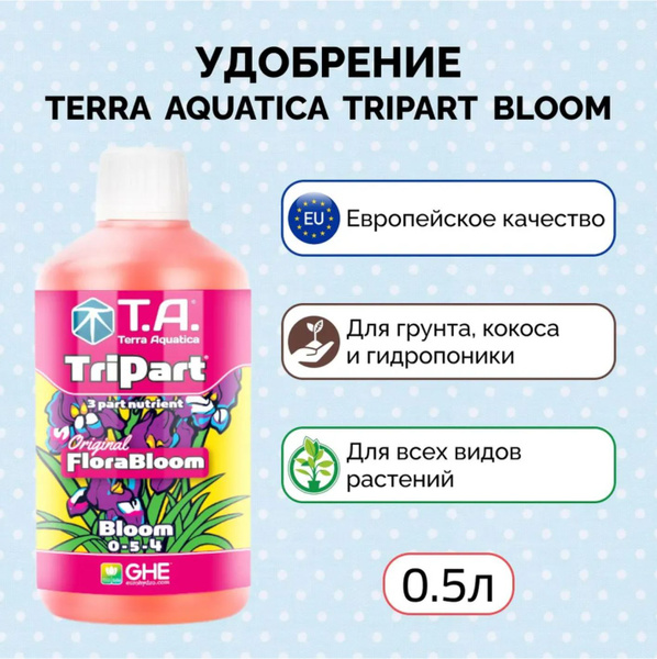 Удобрение GHE Flora Bloom 0,5 литра (Terra Aquatica TriPart Bloom) - купить с доставкой по ...