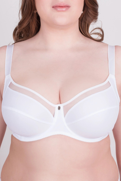 Бюстгальтер Женский Milavitsa мягкая чашка на каркасе, размер 90D белый Хлопок, Полиамид ...