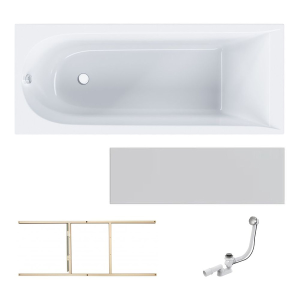 Ванна акриловая AM.PM Spirit 170x70 комплект 4 в 1: ванна, каркас ...