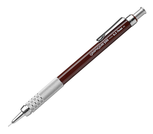 Механический карандаш PENTEL GRAPHGEAR 500 PG523-E 0.3 мм коричневый ...