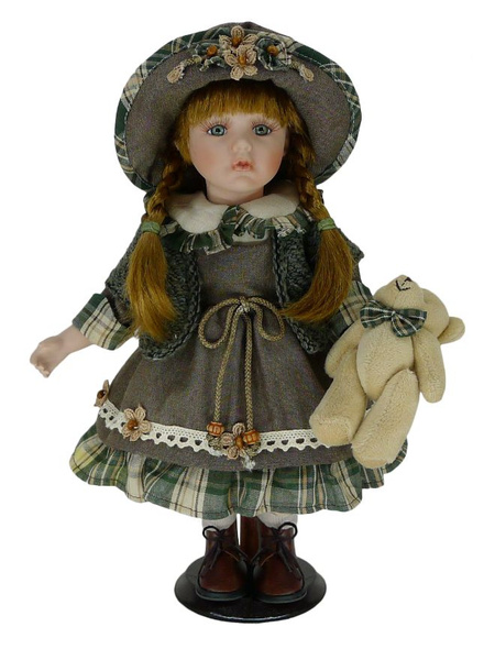 Кукла фарфоровая 12' на подставке Porcelain Фарфор - купить по низким ...