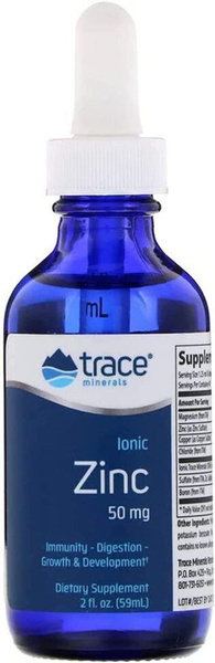 Цинк Трэйс Минералс Ресерч Ионизированный цинк 50 мг (Trace Minerals ...