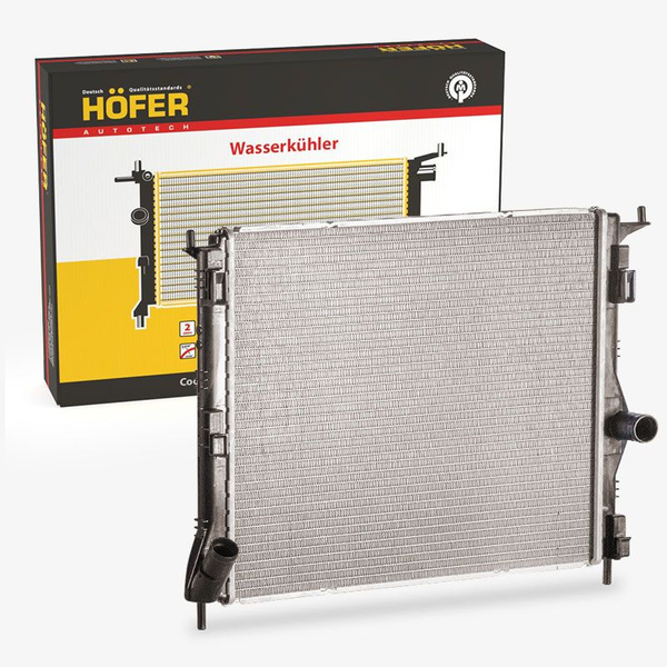 Радиатор охлаждения RENAULT Logan (08-), LADA Largus (12-) MT паяный, HOFER HF708464 - HOFER арт ...