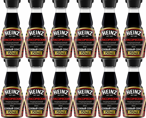 Соус Heinz Соевый классический, комплект: 12 упаковок по 150 г - купить ...