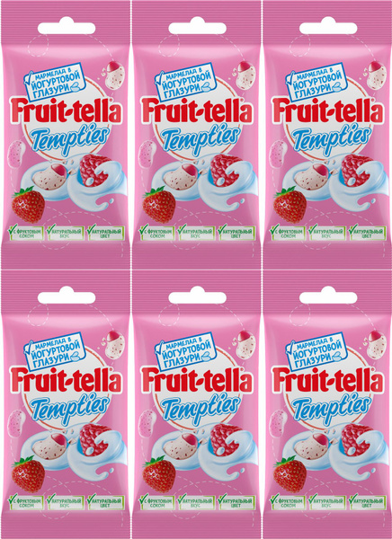 Мармелад Fruittella Tempties жевательный в йогуртовой глазури, комплект ...