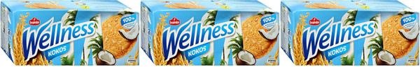 Печенье Bambi Wellness Злаковое со вкусом кокоса и витаминами, комплект ...