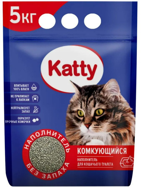 Наполнитель Глиняный Katty Комкующийся 10000г. - купить с доставкой по ...