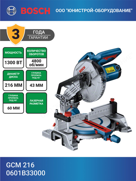 Торцовочная пила Bosch GCM 216 0601B33000 PROFESSIONAL - купить в ...