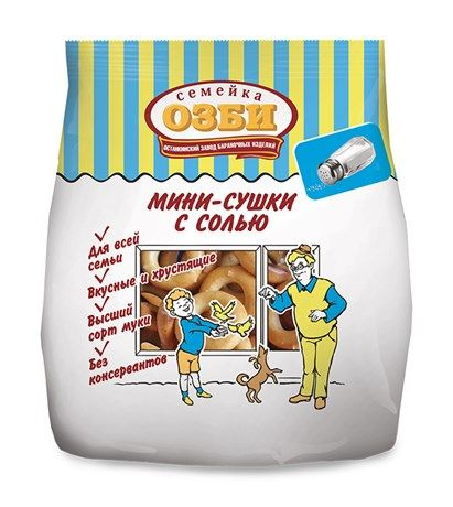 Сушки-мини Семейка Озби с солью, 150г - купить с доставкой по выгодным ...