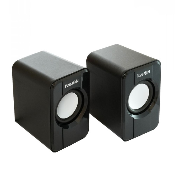 Колонка компьютерная 2.0 FaisON, FT-10A, пластик, USB, AUX, цвет ...