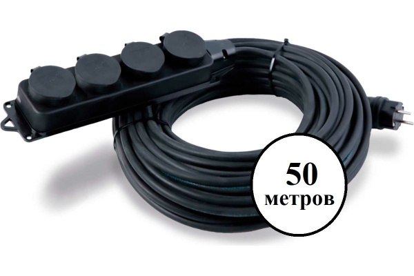 Удлинитель силовой строительный NE-AD 2x1,5-50m-IP44 в бухте ...