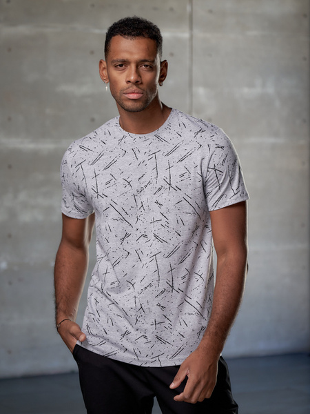 Футболка T-RONE menswear, размер 48, цвет серый, 100% хлопок - купить ...