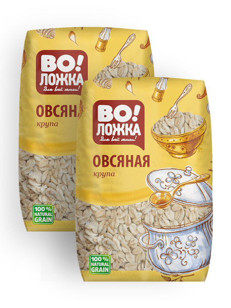 Крупа овсяная 2 шт по 800г ВоЛожка - купить с доставкой по выгодным ...