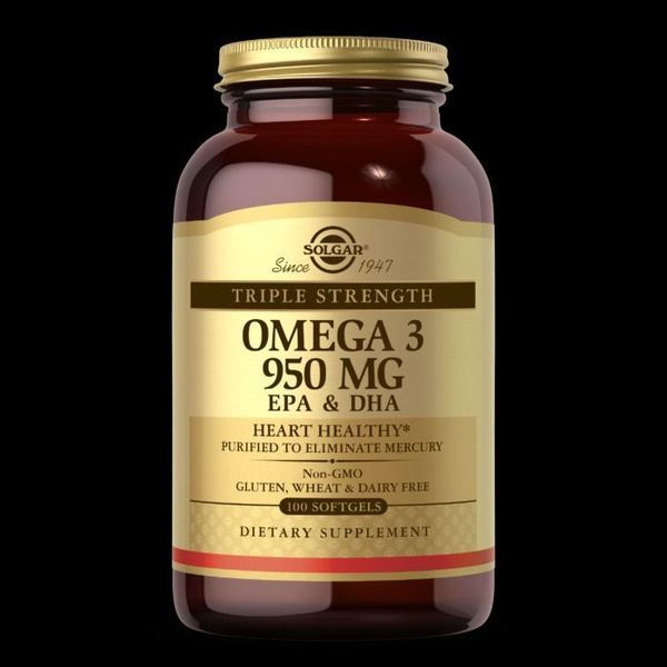 Омега-3 Solgar Triple Strength Omega 3 950 мг 100 капсул - купить с ...