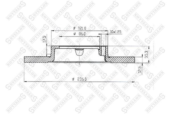 Тормозной диск STELLOX 6020-5001-SX невентилируемый купить c доставкой на OZON по низкой цене ...