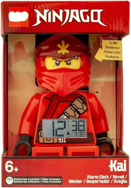 Ninjago, cole kids minifigure glow-in-the-dark alarm clock, пластик ...