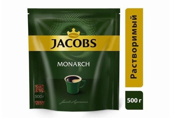 Кофе Jacobs Monarch растворимый, сублимированный, 500 грамм - купить с ...