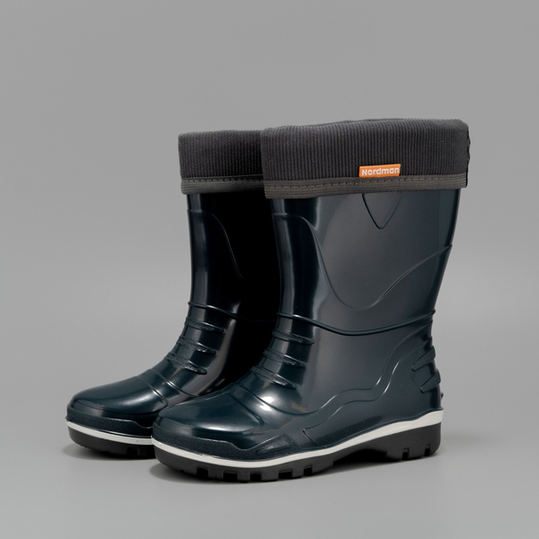 Сапоги резиновые Мальчики Nordman 6 темно-синий ПВХ (поливинилхлорид) Россия Без застёжки ...