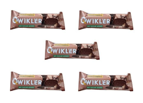 Батончик БЕЗ сахара глазированный в шоколаде QWIKLER (Квиклер) Трюфель ...