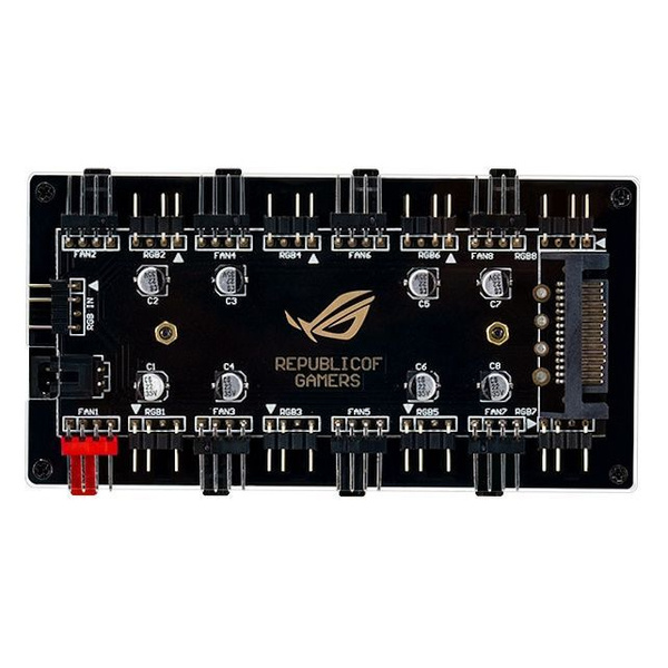 Хаб / контроллер подсветки ARGB 5v 3pin и 4-pin вентиляторов с питанием ...