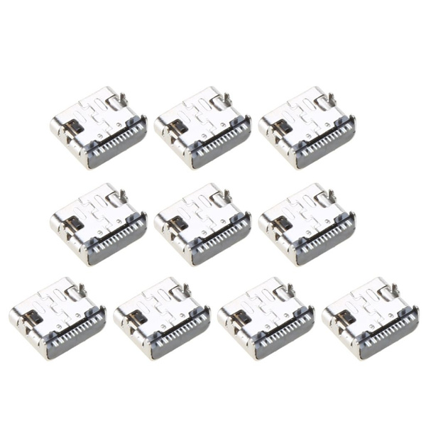 10 шт. разъем питания Micro USB типа C, разъем для зарядного устройства ...