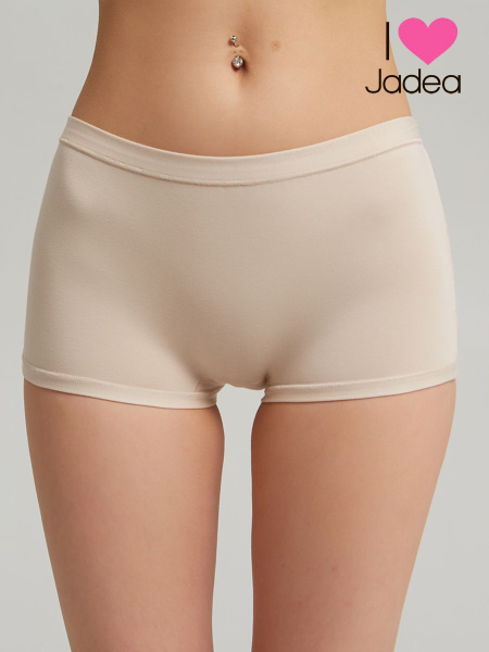 Трусы Женский Jadea боксеры Хлопок, Эластан бежевый, размер 48 Кружево, Прозрачные вставки ...