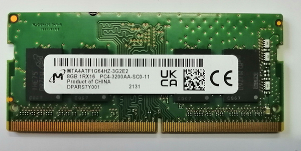 Модуль оперативной памяти Micron SODIMM DDR4 MTA4ATF1G64HZ-3G2E2 8Гб ...