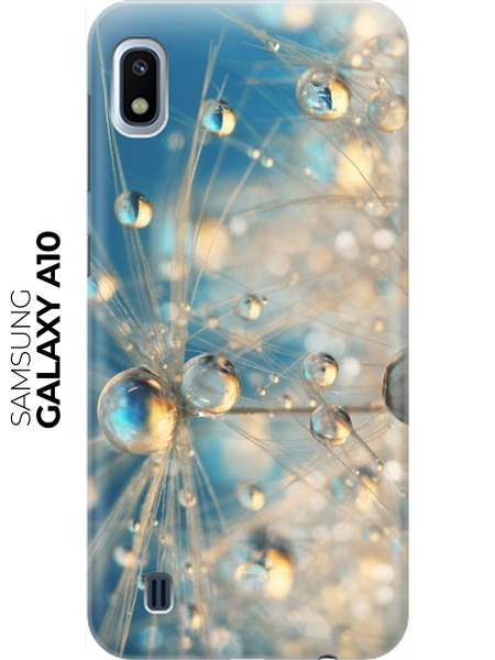 Силиконовый чехол Одуванчик в капельках на Samsung Galaxy A10 / Самсунг ...