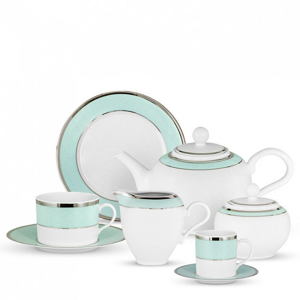 Сервиз чайный с чайником PORCEL, на 6 перс. - купить по выгодной цене в интернет-магазине OZON ...
