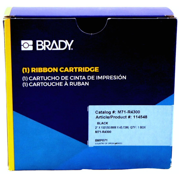 Расходник для печати Brady Лента M71-R4300, Черный (black), для МФУ ...