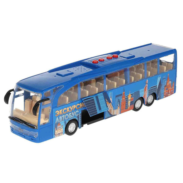 Игрушка Машина Экскурсионный автобус Технопарк BUSTOUR-30PL-BU купить ...