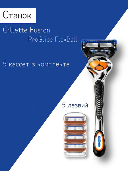Бритва мужская Gillette Fusion ProGlide Flex Ball с 5 кассетами 5 ...