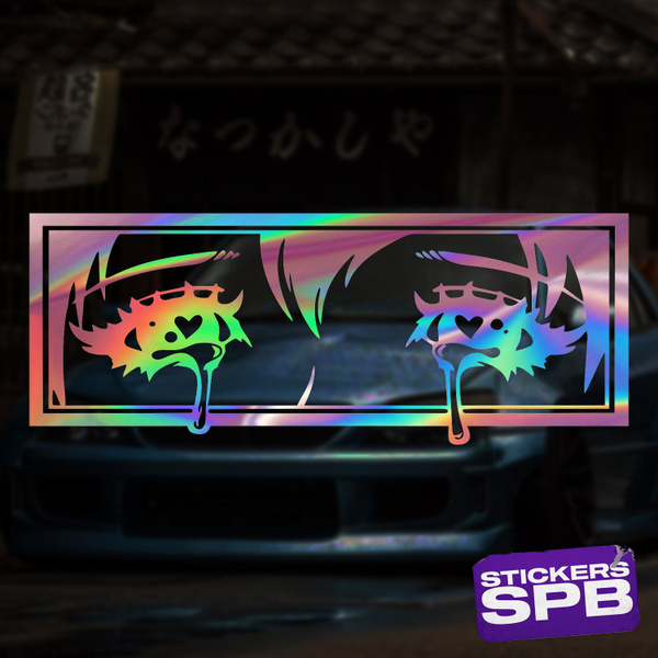 EYES JDM наклейка для авто виниловая голографическая (лазерный хром ...