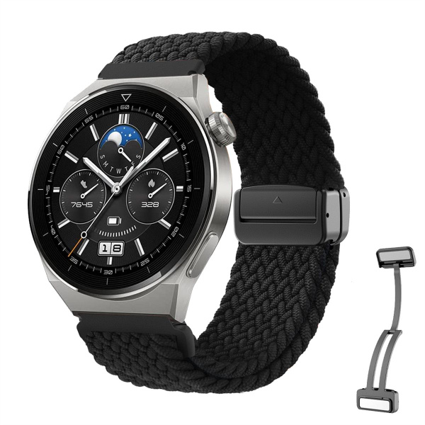 Нейлоновый Магнитный Тканевый ремешок для Huawei Watch GT3 Pro Плетеный ...