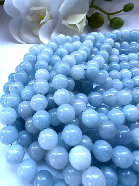 Кварц 10 мм голубой, бусины для рукоделия - купить с доставкой по ...