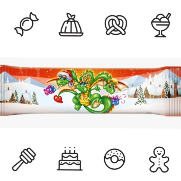 Конфеты Новый год 2024 Батончик Новогодняя сказка Ассорти, 3 кг ...