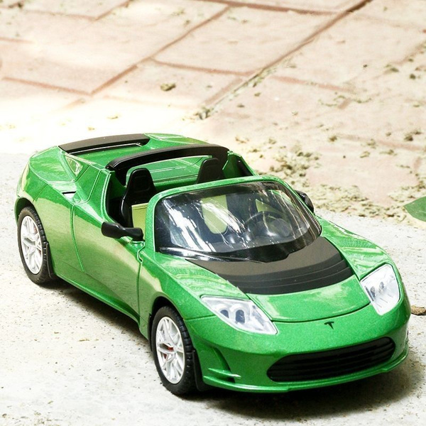 Машинка металлическая Tesla Roadster 1:24, Коллекционная модель машины ...