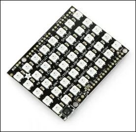 Модуль WS2812 NeoPixel Shield - 40 RGB 5x8 LED Pixel Matrix - купить с ...